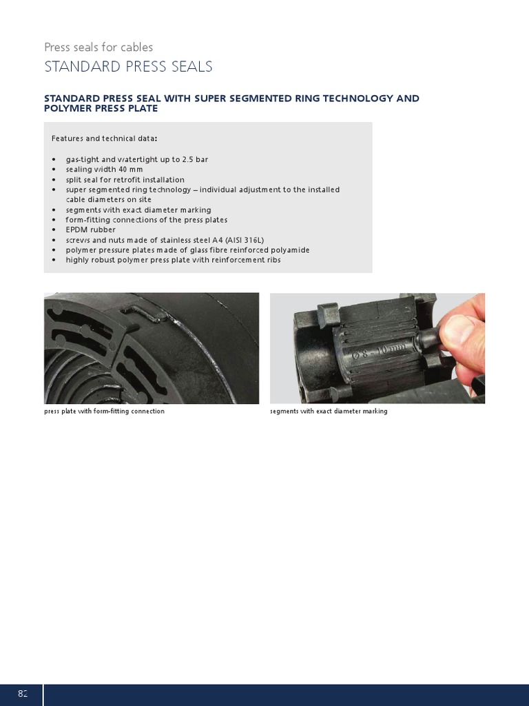 Features and Technical Specifications of Standard Press Seals and ...