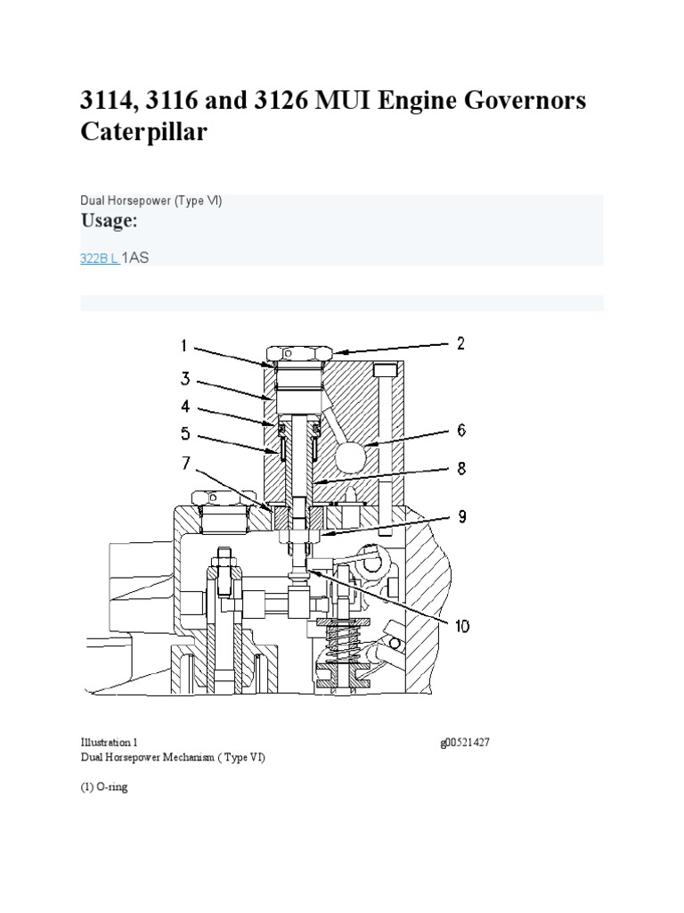 3114, 3116 and 3126 MUI Engine Governors Caterpillar: Usage | PDF