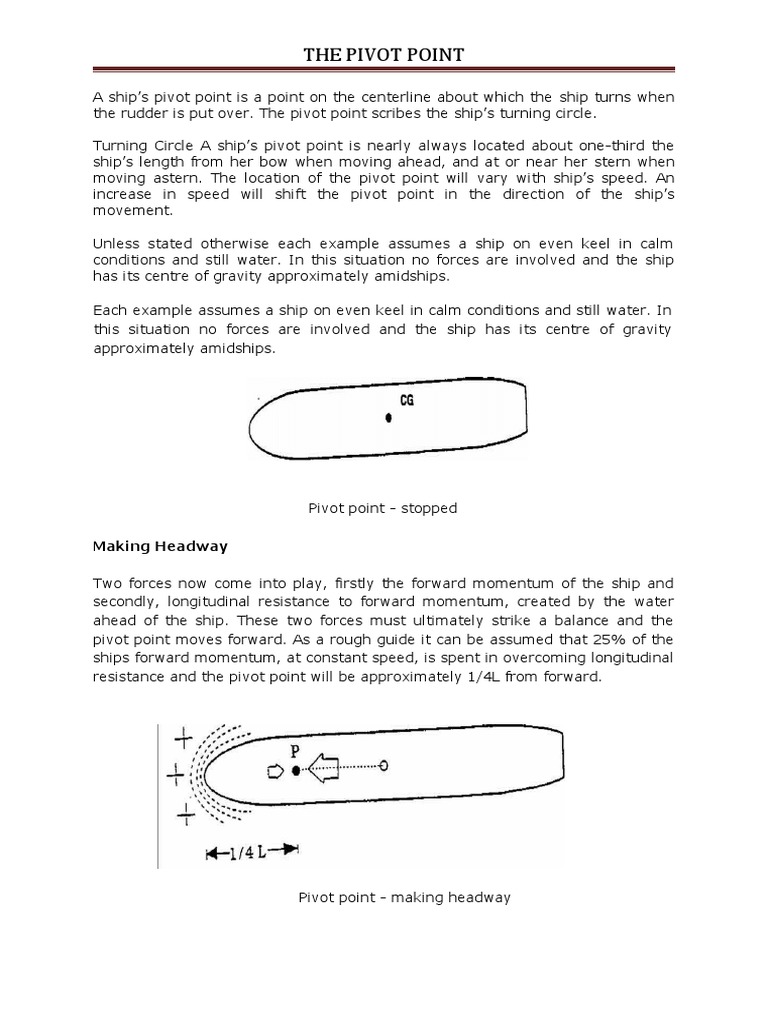 Pivot Point | PDF | Tugboat | Ships