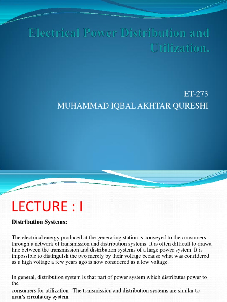 An Overview of AC and DC Distribution Systems: Comparing Transmission ...