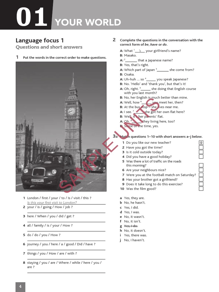 Units: Your World | PDF | English Language | Linguistics