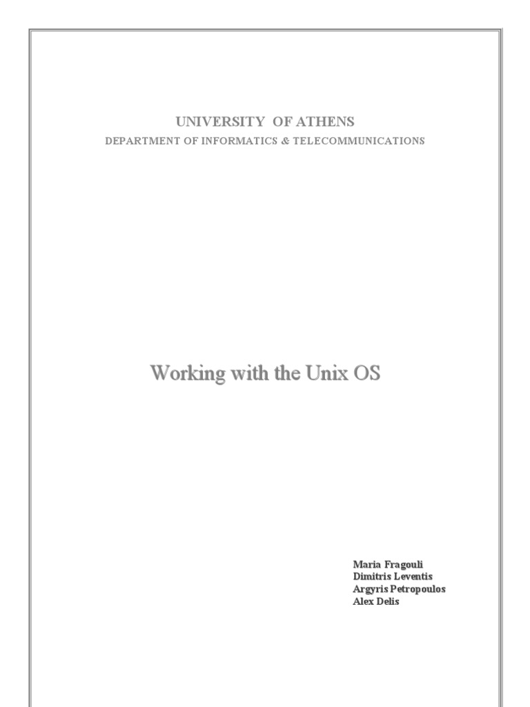 Working With Unix Download Free Pdf Command Line Interface Computer File
