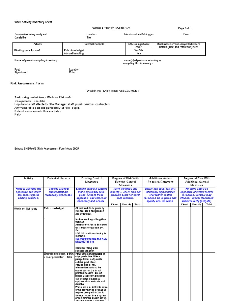Roof Waterproofing Risk Assessment | PDF | Risk Assessment | Hazards
