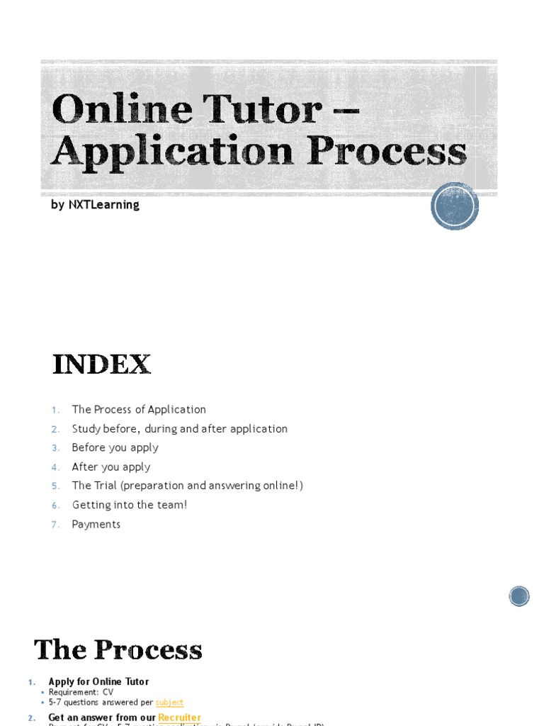 Online Tutor - Application Process | PDF | Pay Pal | Tutor