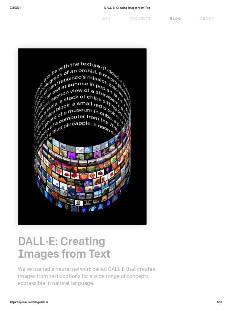 DALL E - Creating Images From Text | PDF | Artificial Neural Network ...