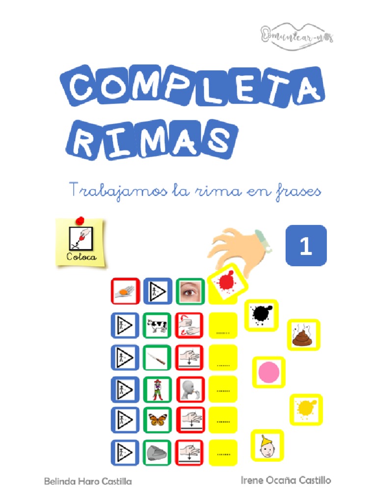 Completar Rimas 1 Manipulativo A3 | PDF