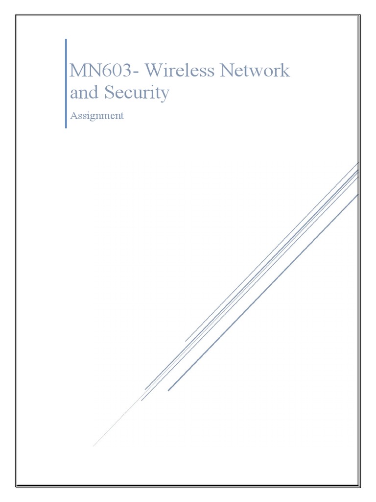 MN603-Wireless Network and Security: Assignment | PDF | Wireless Sensor Network | Routing
