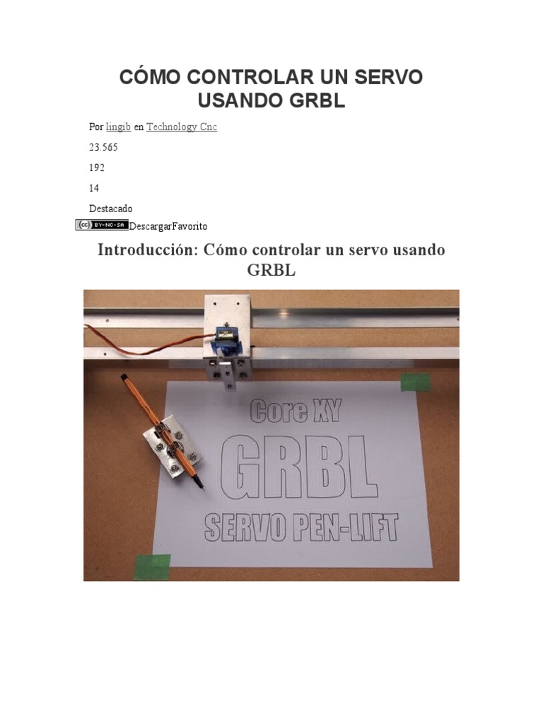 Cómo Controlar Un Servo Usando GRBL | PDF | Archivo de computadora | Hardware de la computadora