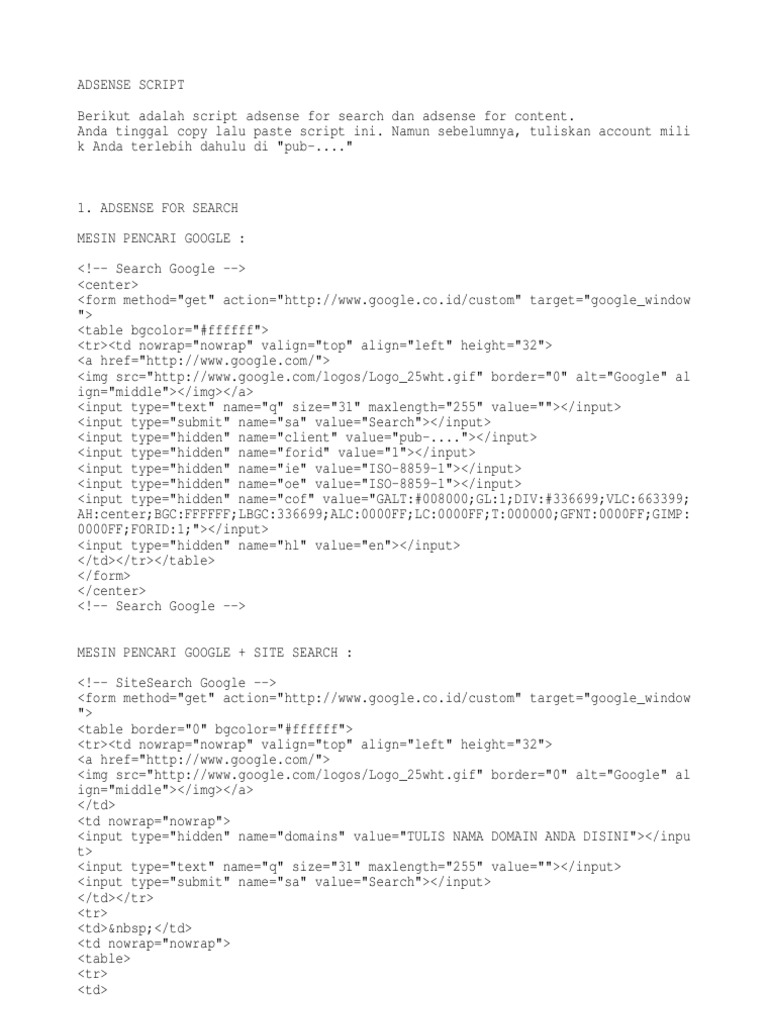 Adsense Script | PDF | Alphabet Inc. | Information Retrieval Organizations