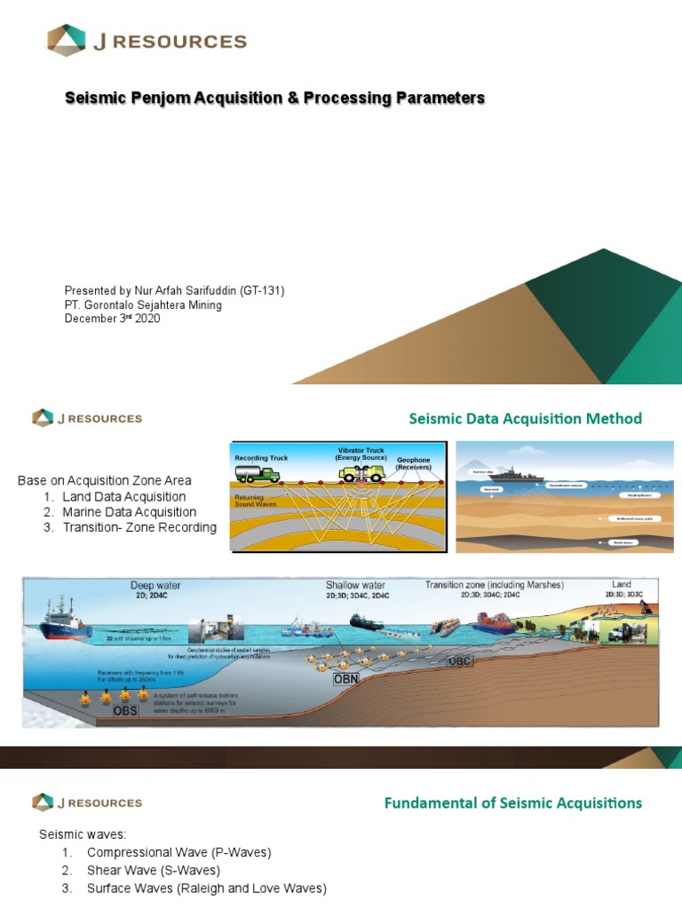 Seismic Penjom Acquisition & Processing Parameters Seismic Penjom ...