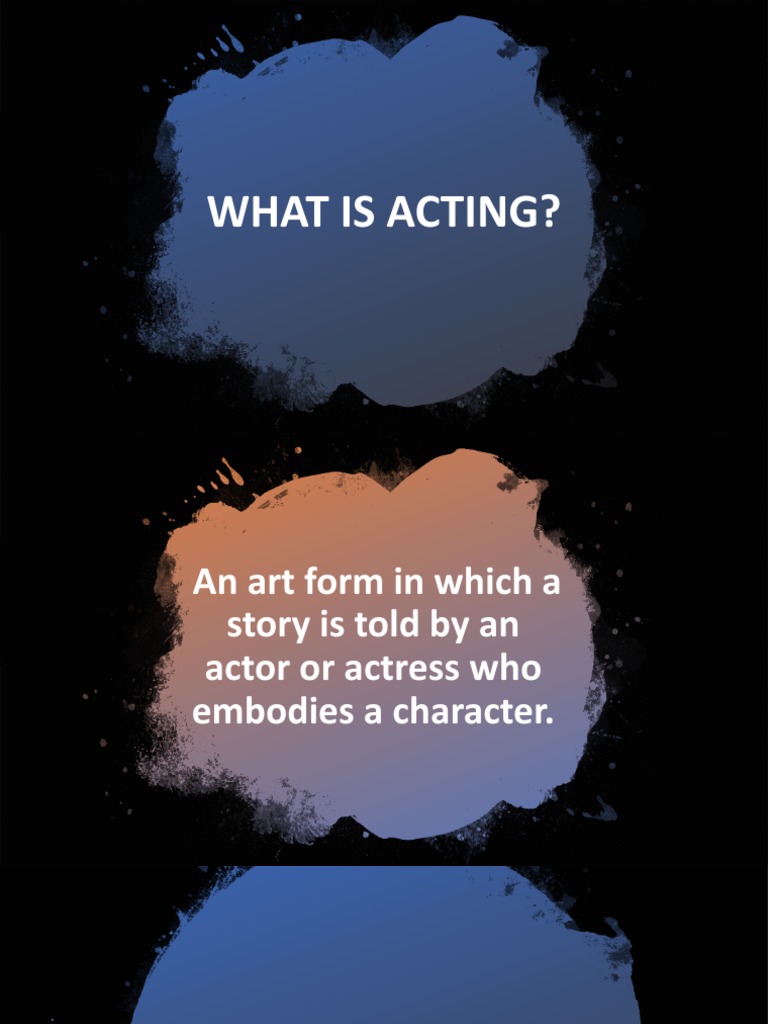 What Is Acting Powerpoint - Teens | PDF