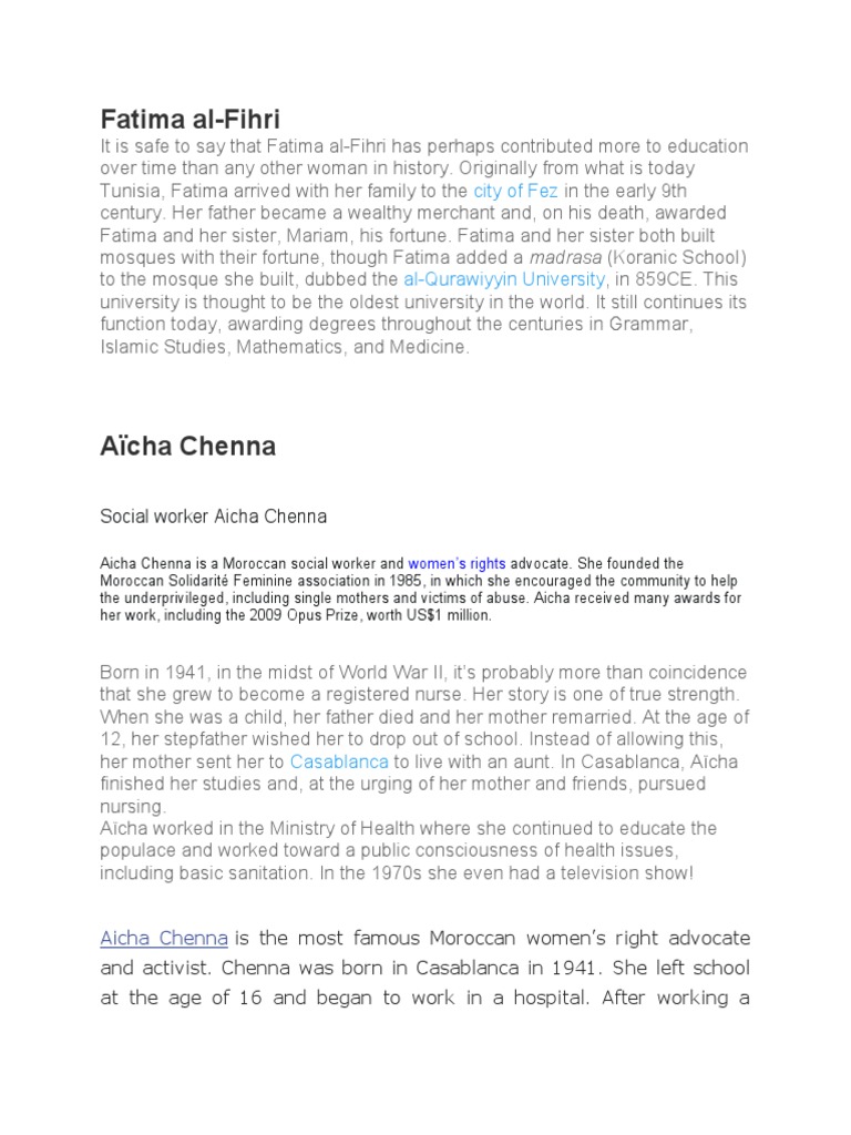 Fatima Al-Fihri: City of Fez | PDF | Science | Astronomy