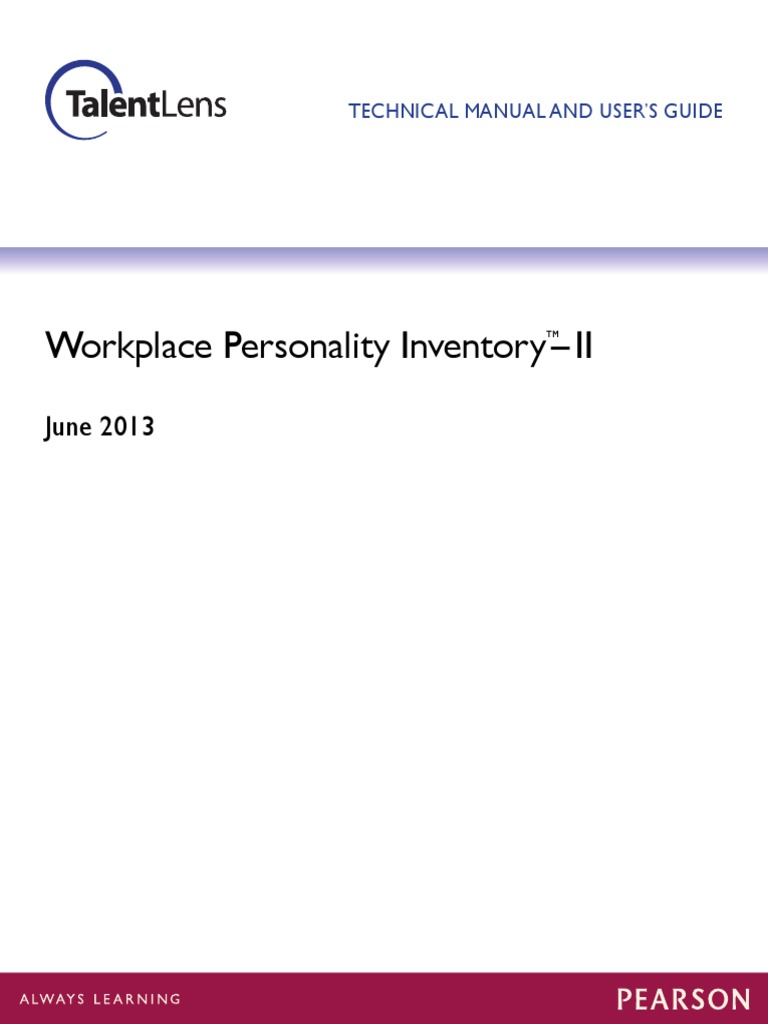 Wpi II Manual | PDF | Correlation And Dependence | Human Nature