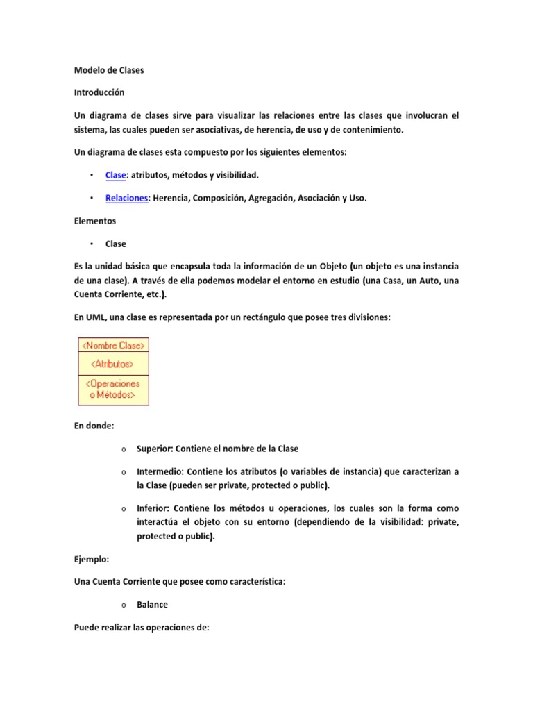 Modelo de Clases UML | PDF | Objeto (informática) | Herencia ...