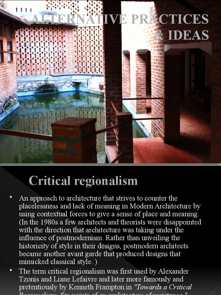 Critical Regionalism in Architecture | PDF | Economic Sectors ...