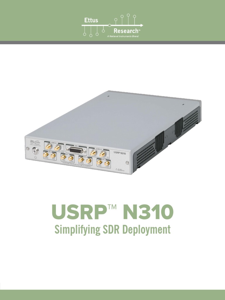 USRP™ N310: Simplifying SDR Deployment | PDF | Software Defined Radio | Hertz