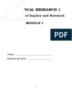 Practical Research 1 - Quarter 1 - Module 1 - Nature and Inquiry of ...