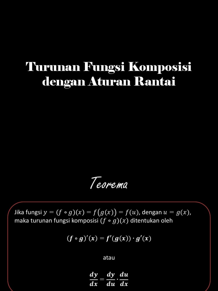Turunan Fungsi Komposisi Dengan Aturan Rantai | PDF