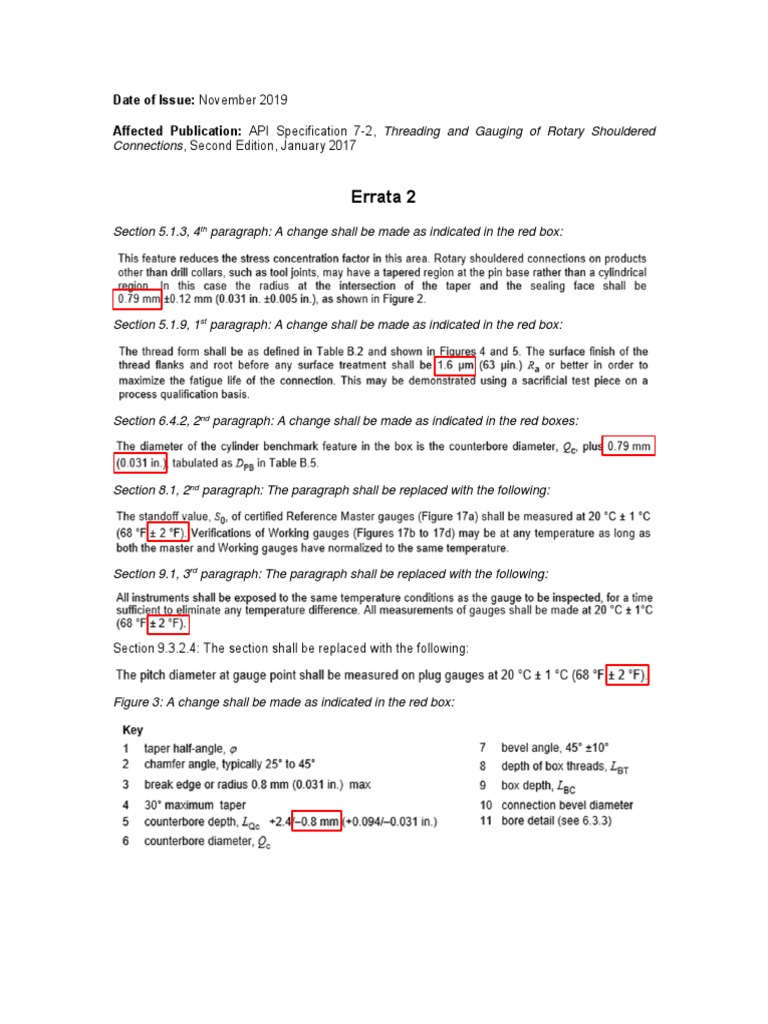 API Specification 7-2 2nd Edition Errata 2 20191205 | PDF