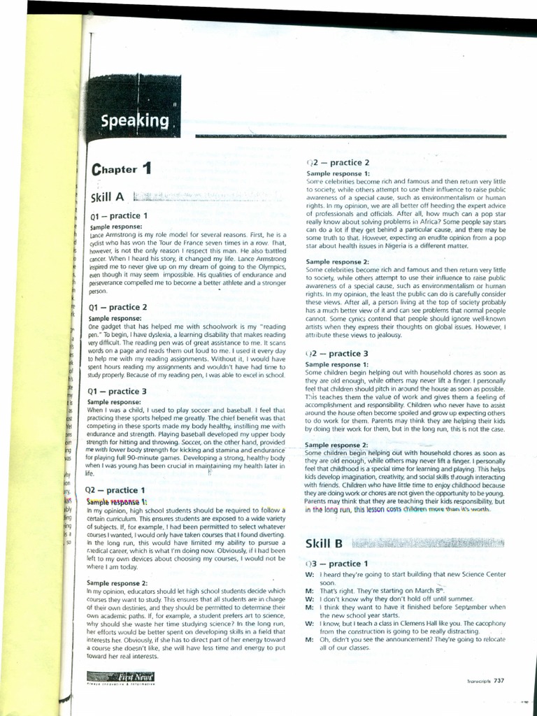 Integrated Speaking 3 | PDF
