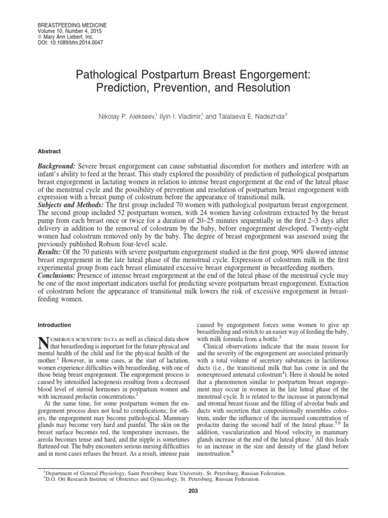 Postpartum Breast Engorgement Solutions | PDF | Breast Milk | Breast
