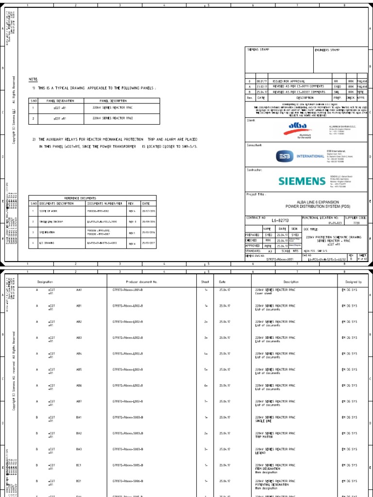 L6-PDS-01-H-5215-S-40232-B - 220kV PRTN DRG D27+R1 Series Reactor R96C ...