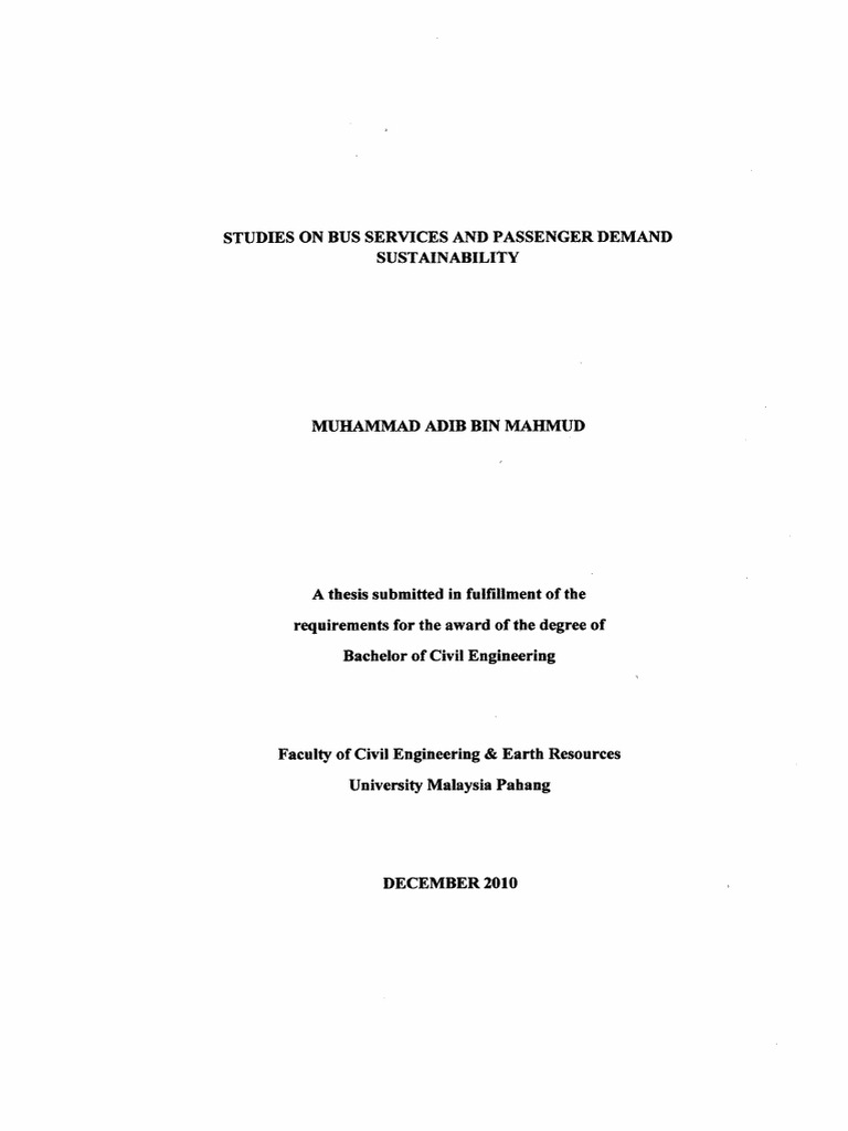 Muhammad Adib Bin Mahmud | PDF | Public Transport | Bus