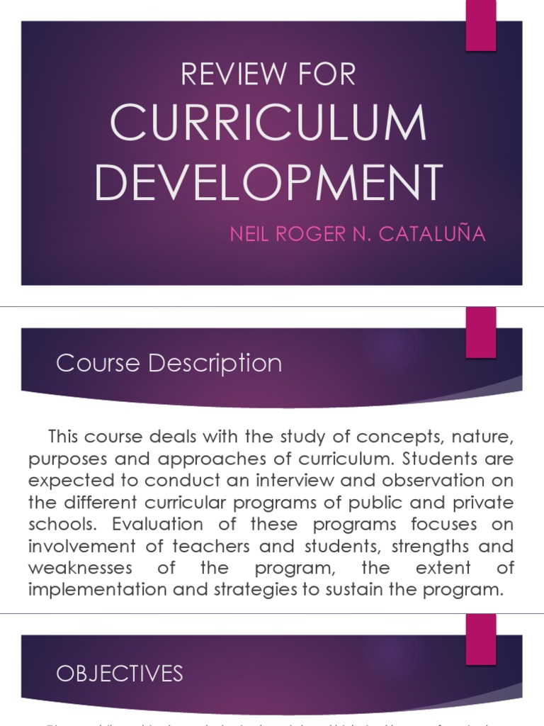 Review For Curriculum Development | PDF | Curriculum | Evaluation
