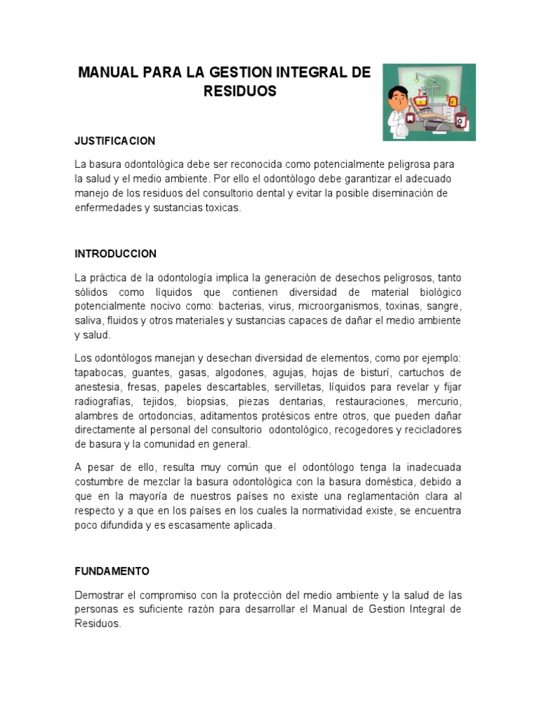 Manual para La Gestion Integral de Residuos | PDF | Residuos | Gestión de residuos