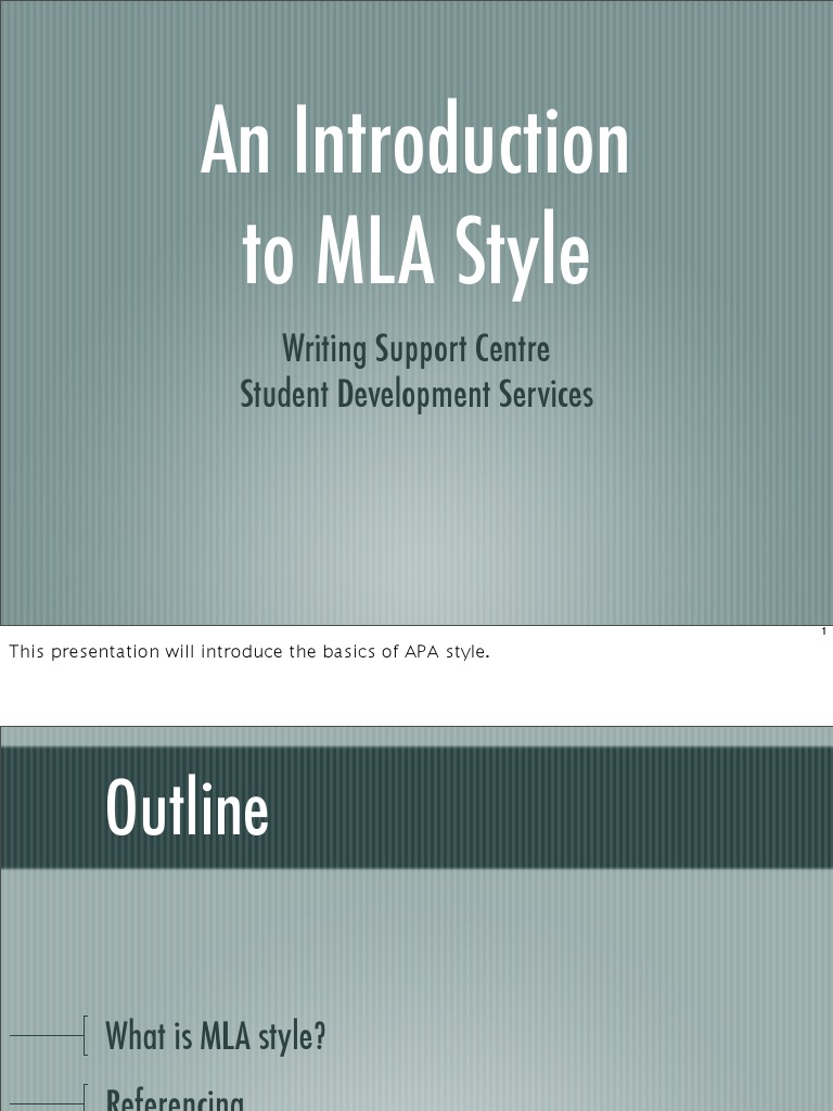 MLA Style - Presentation | PDF | Citation | Comma