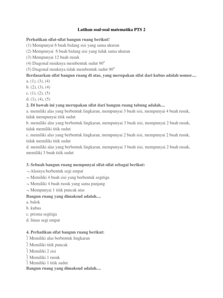 Latihan Soal | PDF | Griya & Taman