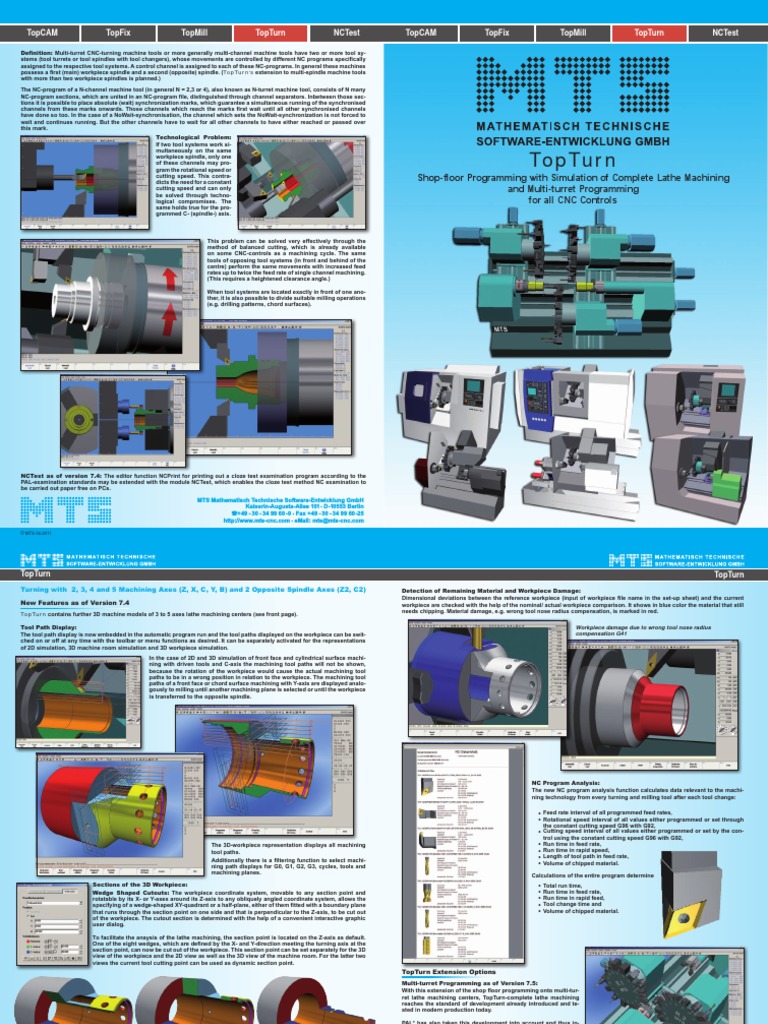 TopTurn Brochure | PDF | Machining | Machine Tool