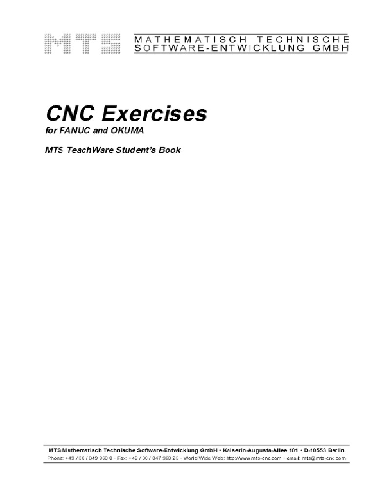 CNC Exercises For FANUC and OKUMA PDF | PDF