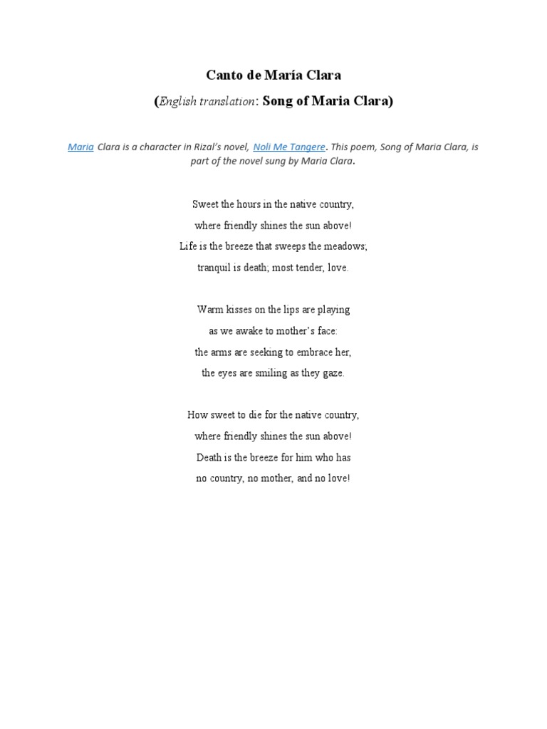 Canto de María Clara