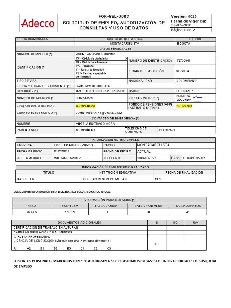 Adecco 2021 Casa | PDF | Privacidad de la información | Business