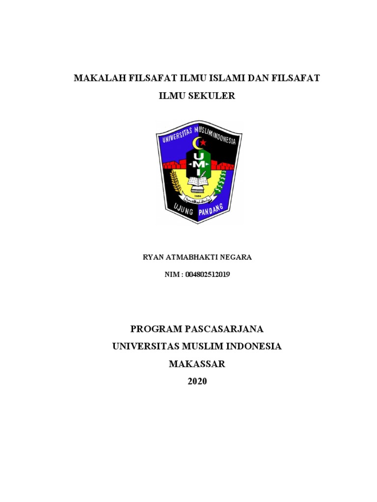 Makalah Filsafat Ilmu Islam Dan Filsafat Ilmu Sekuler | PDF