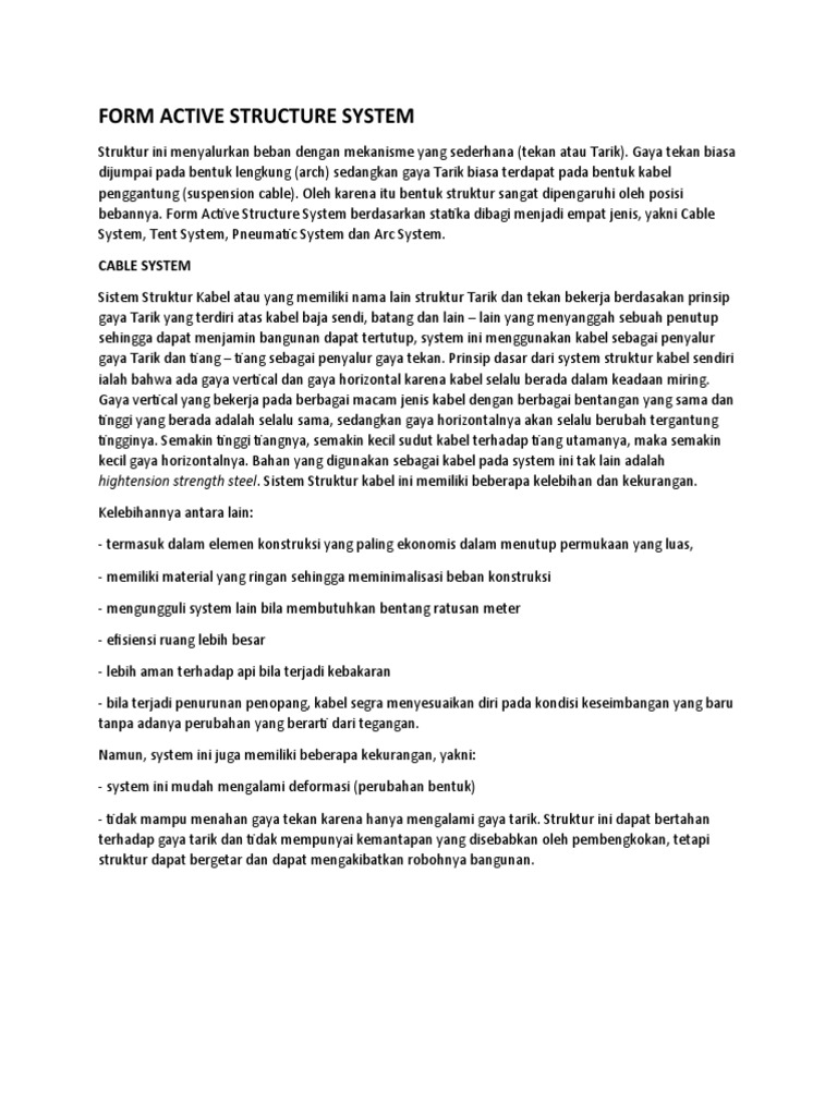 Form Active Structure System | PDF