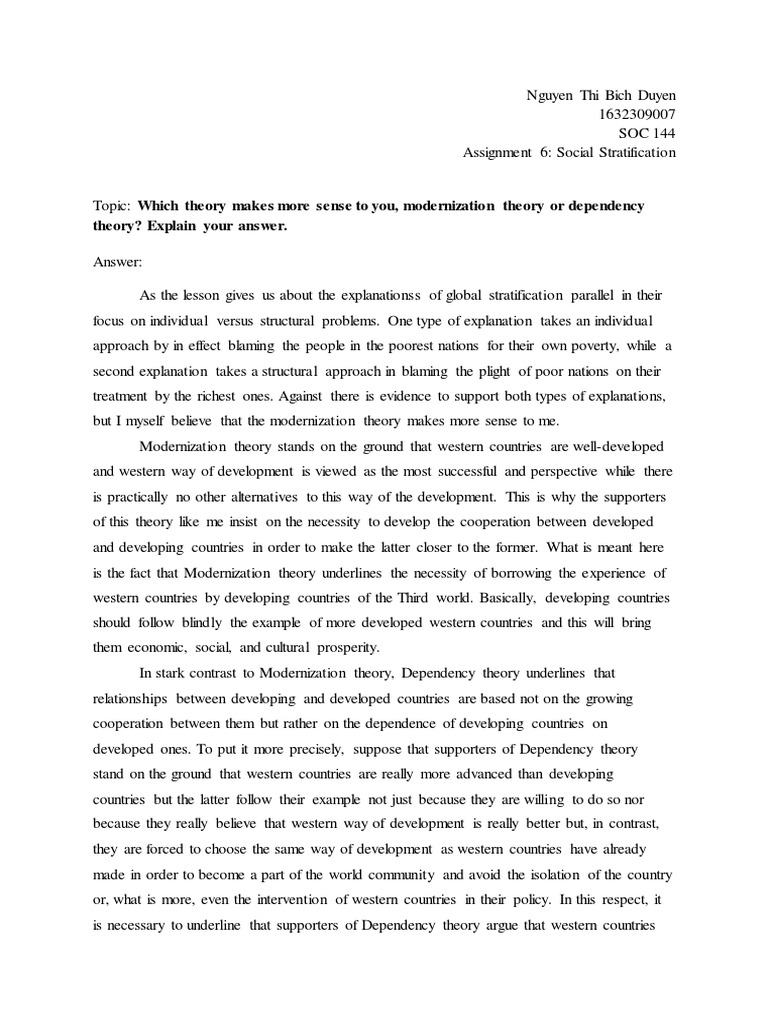 Modernization vs Dependency | PDF | Modernization Theory | Theory