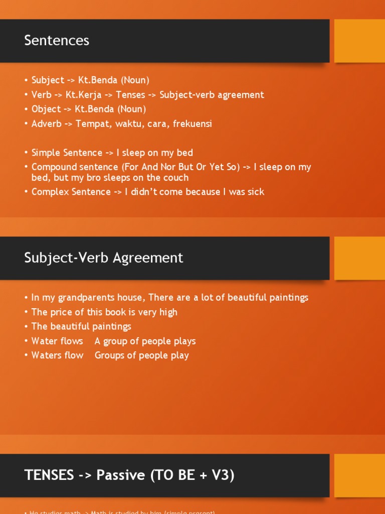 English Grammar: Sentence Structure Guide | PDF | Verb | Adjective