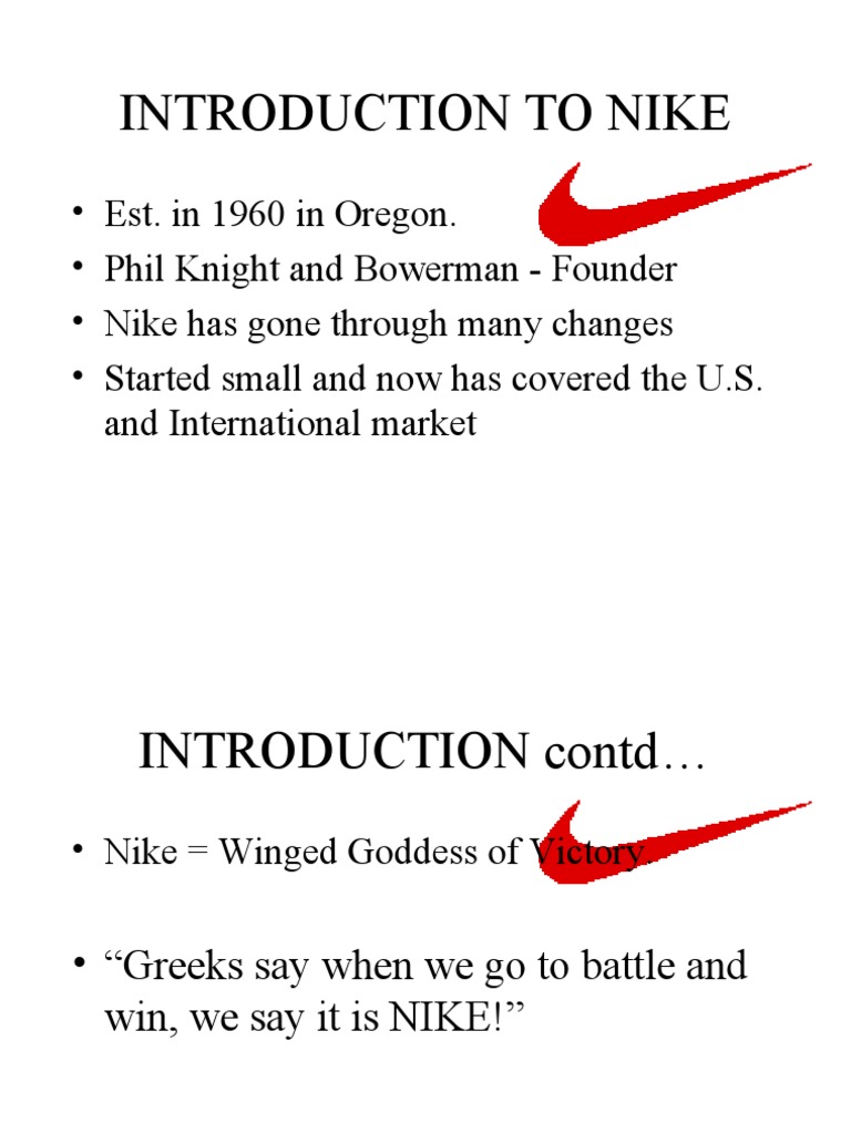 Introduction To Nike | PDF | Nike | Brand