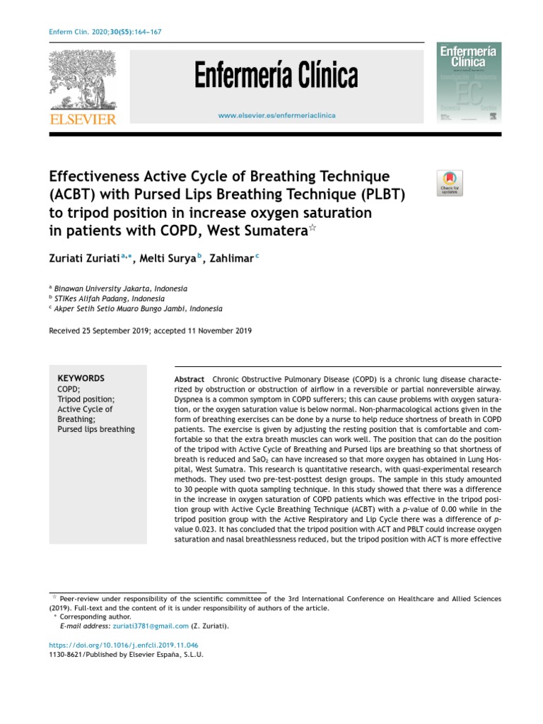 Tripod Positioning for COPD Relief | PDF | Chronic Obstructive ...