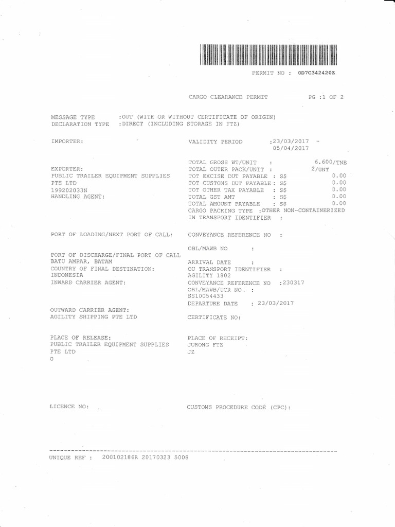 Permit | PDF | Freight Transport