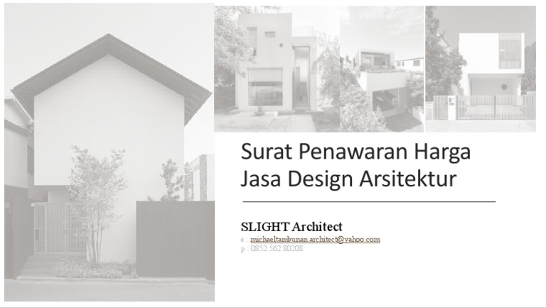 Surat Penawaran Harga Jasa Design Arsitektur - Cover | PDF