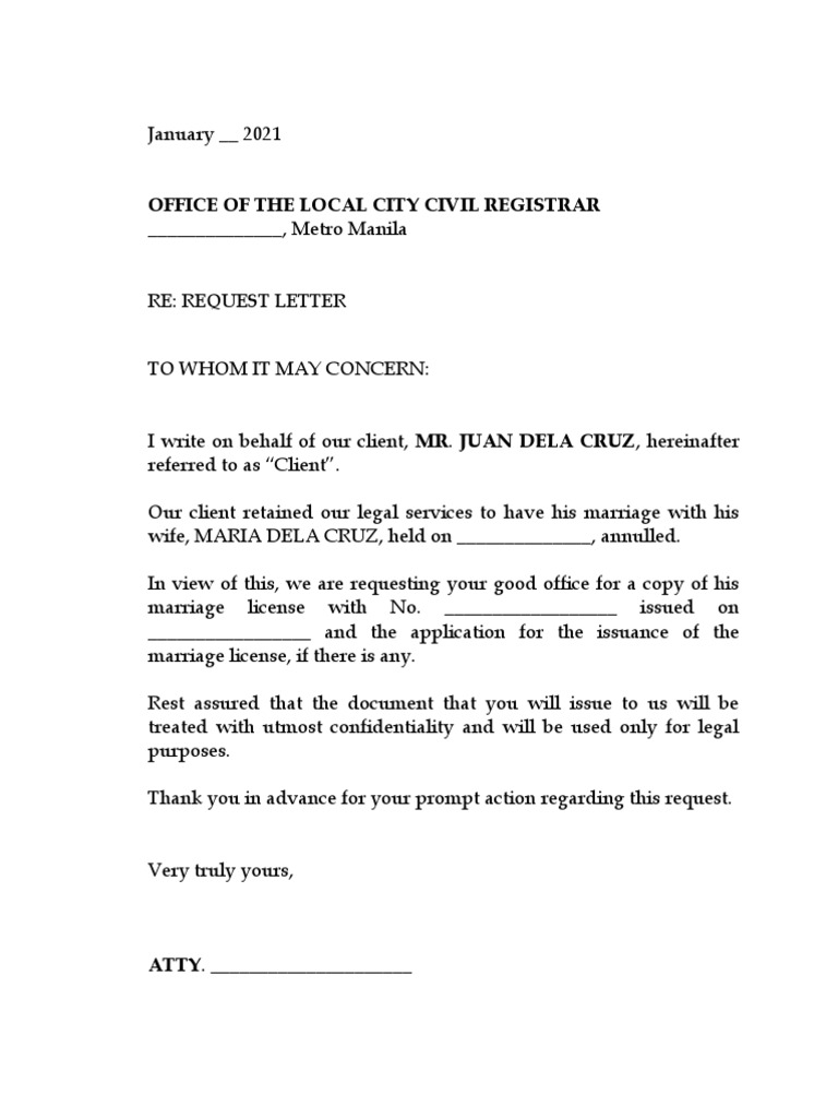 Request Letter | PDF