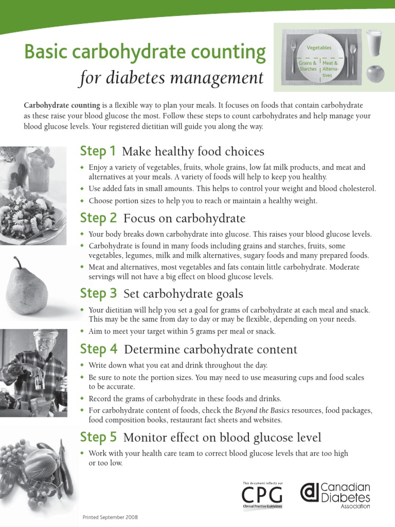 Carbohydrate Counting for Diabetes Management | PDF | Nutrition Facts ...