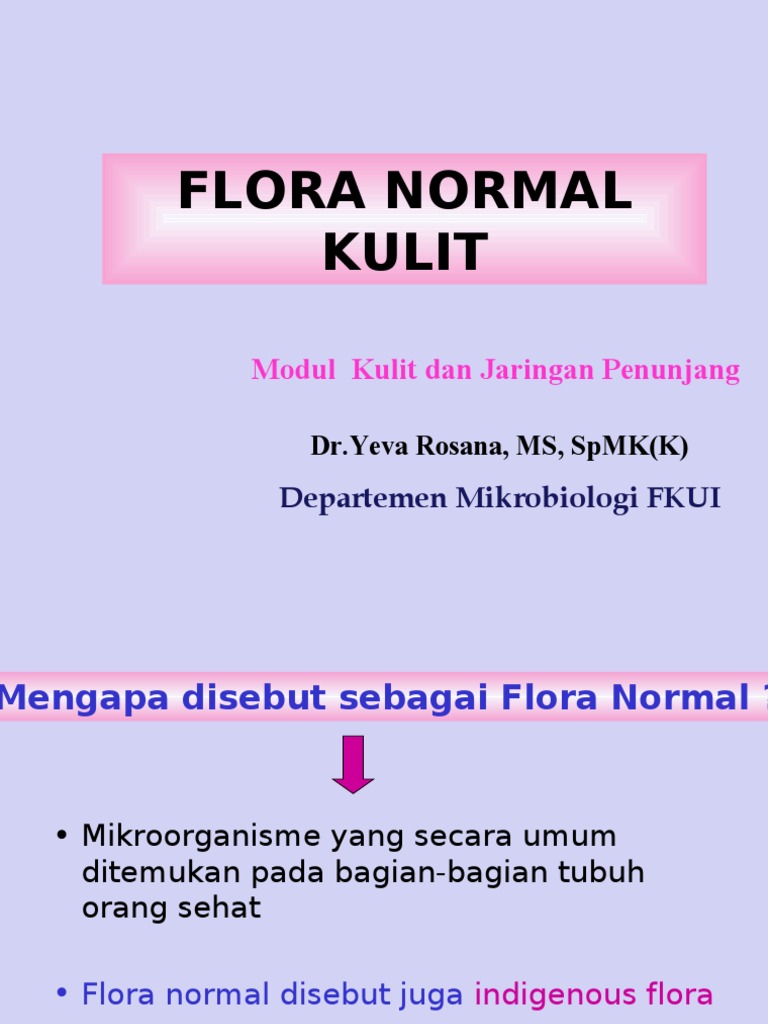 Flora Normal Kulit Manusia dan Fungsinya | PDF