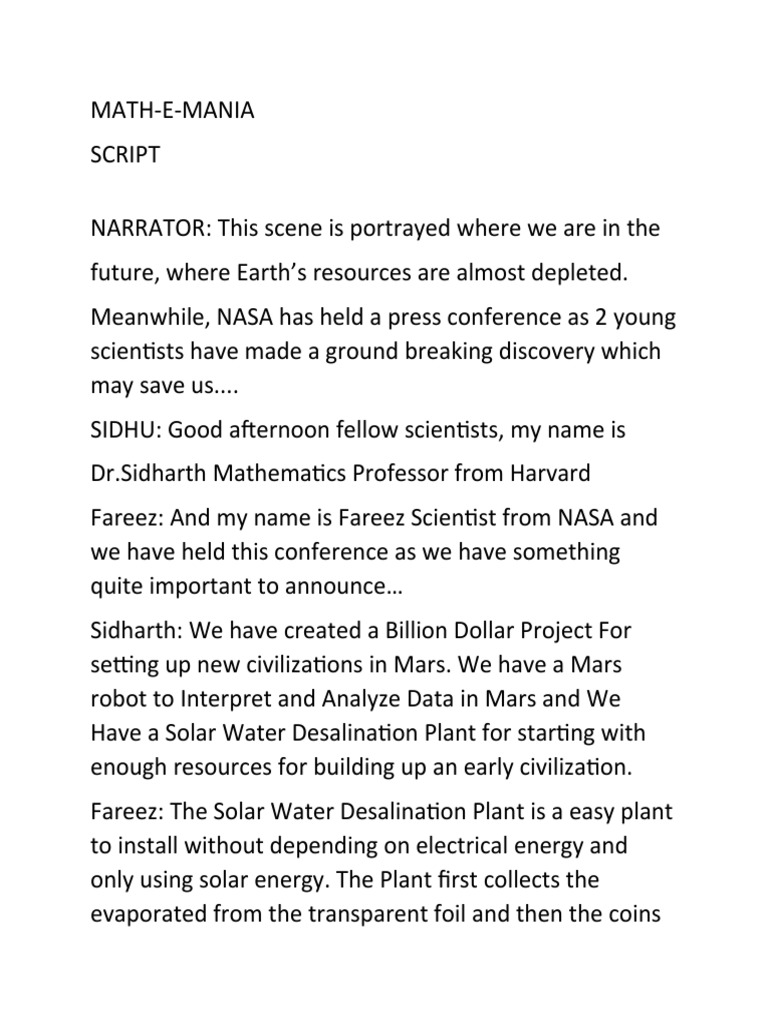 Mathemania Script | PDF | Mars | Solar Energy