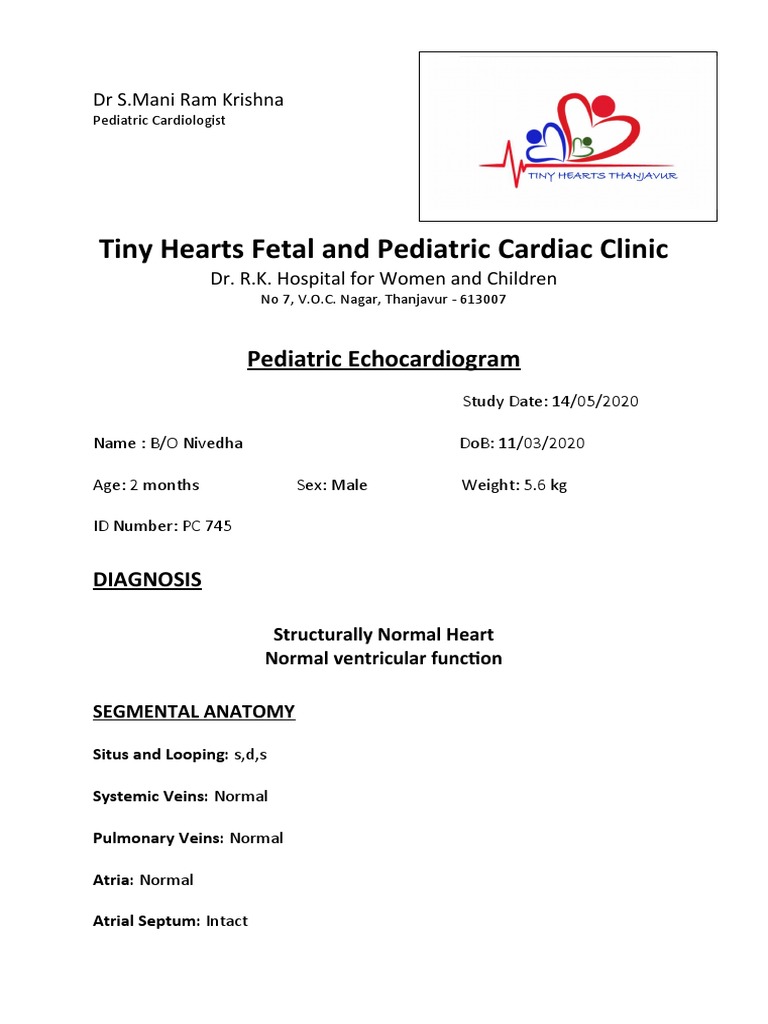 Tiny Hearts Fetal and Pediatric Cardiac Clinic | PDF | Science ...