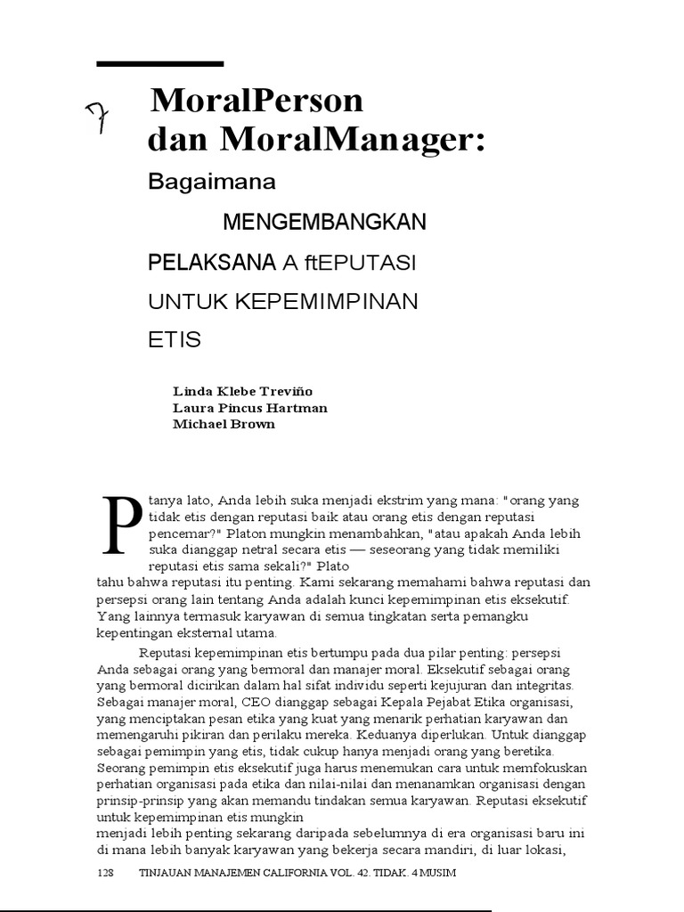 Moral Person Moral Manager Week1-Converted - En.id | PDF
