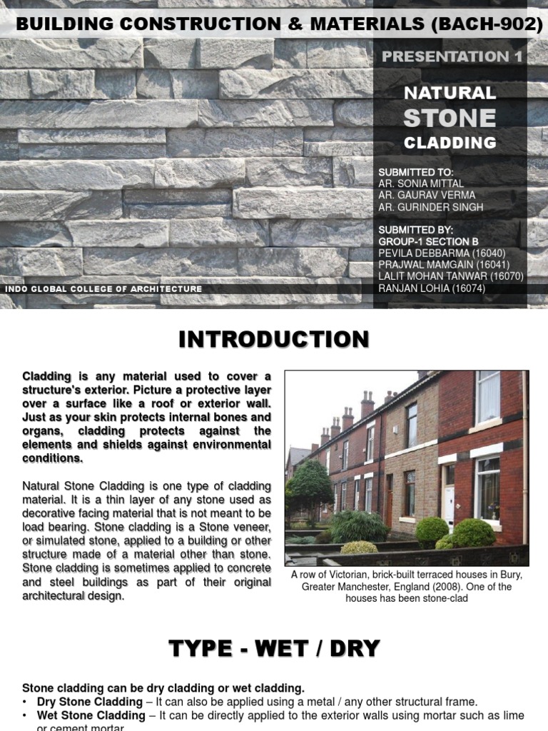 Stone Cladding | PDF | Building Insulation | Wall